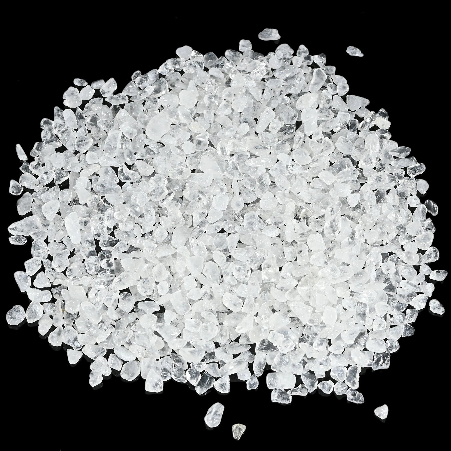 Горный хрусталь галтовка фракция 3-5мм, упаковка 100г .