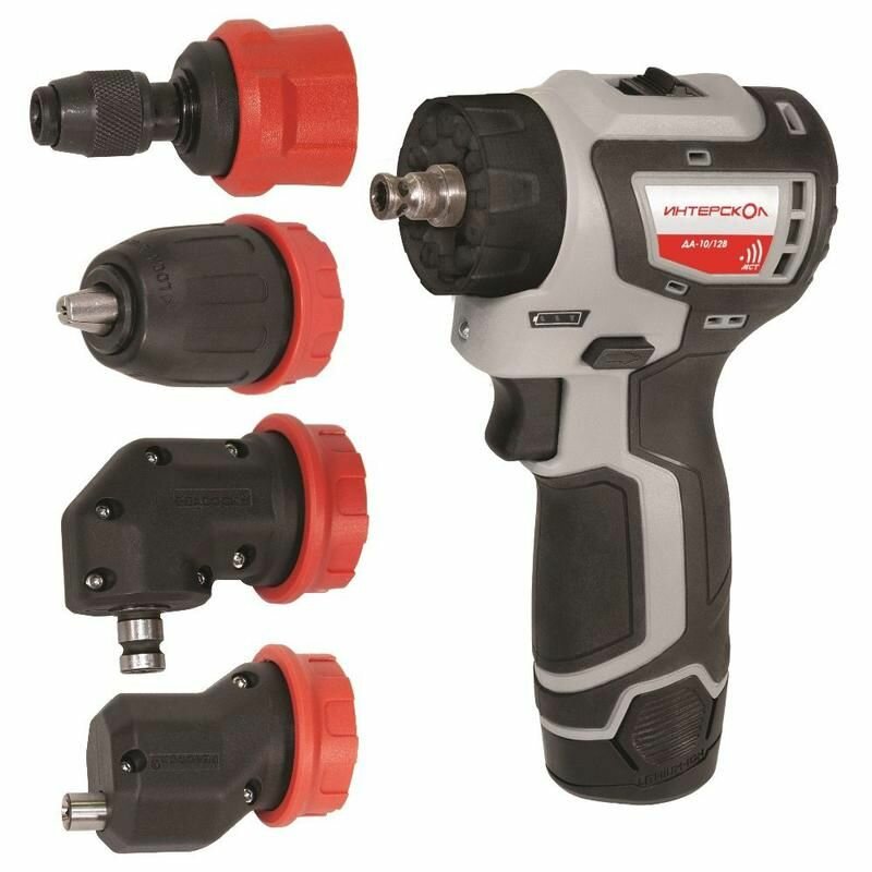 Дрель-шуруповерт акуумуляторная бесщеточн. ДА-10/12В 36 комбимакс (Li-ion сумка 2 аккум. 2А. ч 4 насадки) ИНТЕРСКОЛ 687.2.2.78