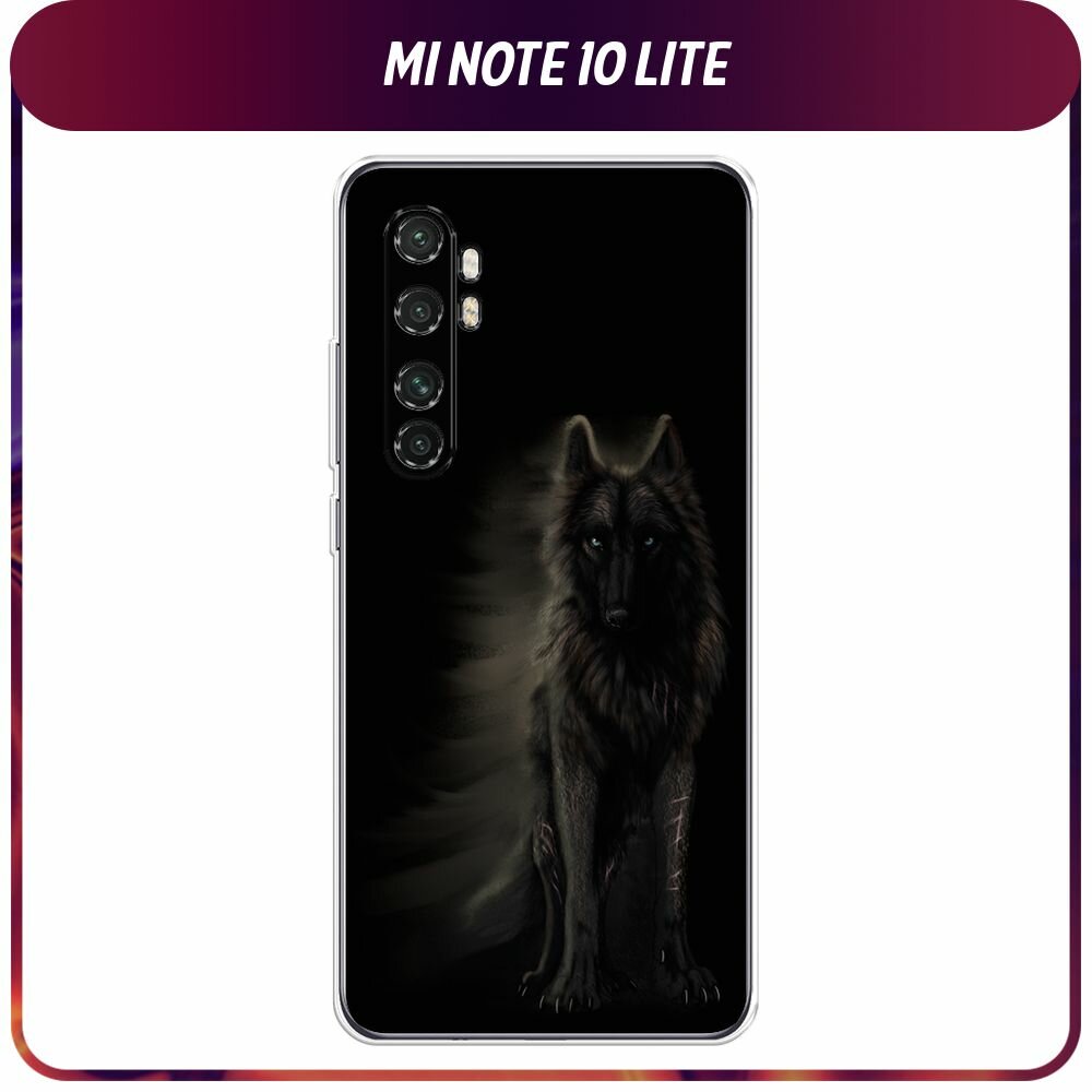Чехол на Xiaomi Mi Note 10 lite / Сяоми Ми Нот 10 лайт с принтом "Туманный волк"
