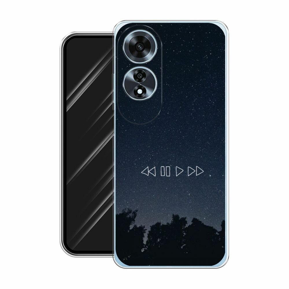 Силиконовый чехол на Oppo A60 / Оппо А60 с принтом "Космическая музыка" — фото 1