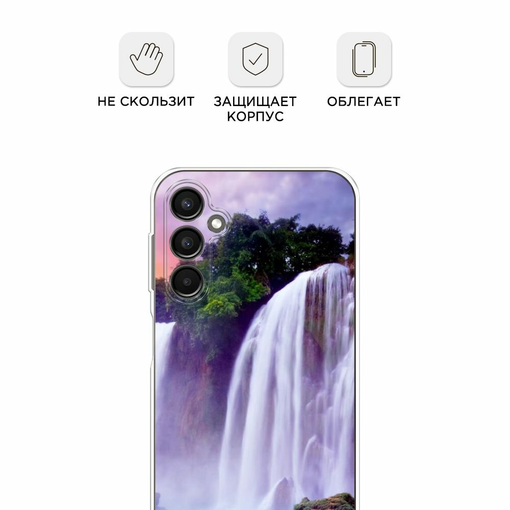 Чехол на Samsung Galaxy A24 / Самсунг Галакси A24 с принтом водопад 10 — фото 1