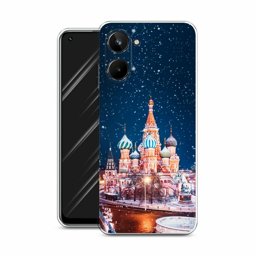 Силиконовый чехол на Realme 10 4G / Реалми 10 4G с принтом "Москва 1" — фото 1