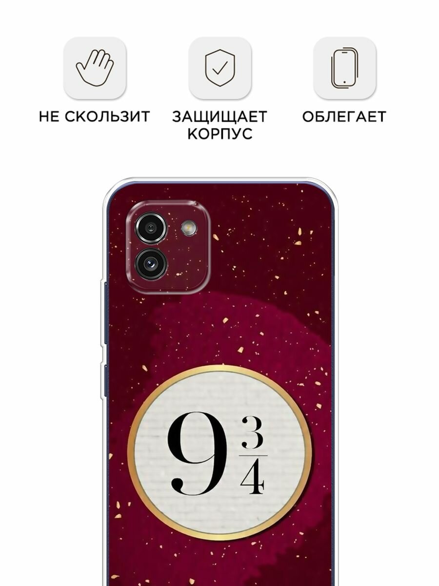 Чехол на Samsung Galaxy A03 / Самсунг Галакси А03 с принтом 9 и 3/4 — фото 1
