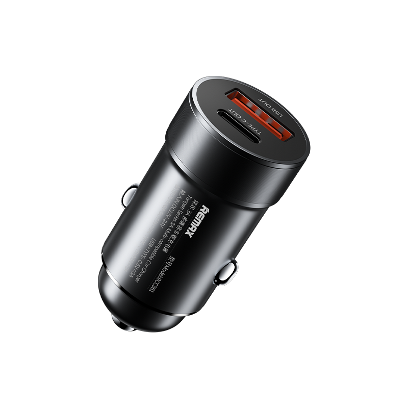 Зарядка для телефона в прикуриватель 15 Вт (USB-A + USB-C) / Автомобильное зарядное устройство Remax RCC361