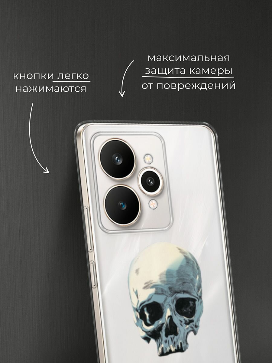 Чехол на Realme 15 / Реалми 15 с принтом "Гусар", прозрачный — фото 1