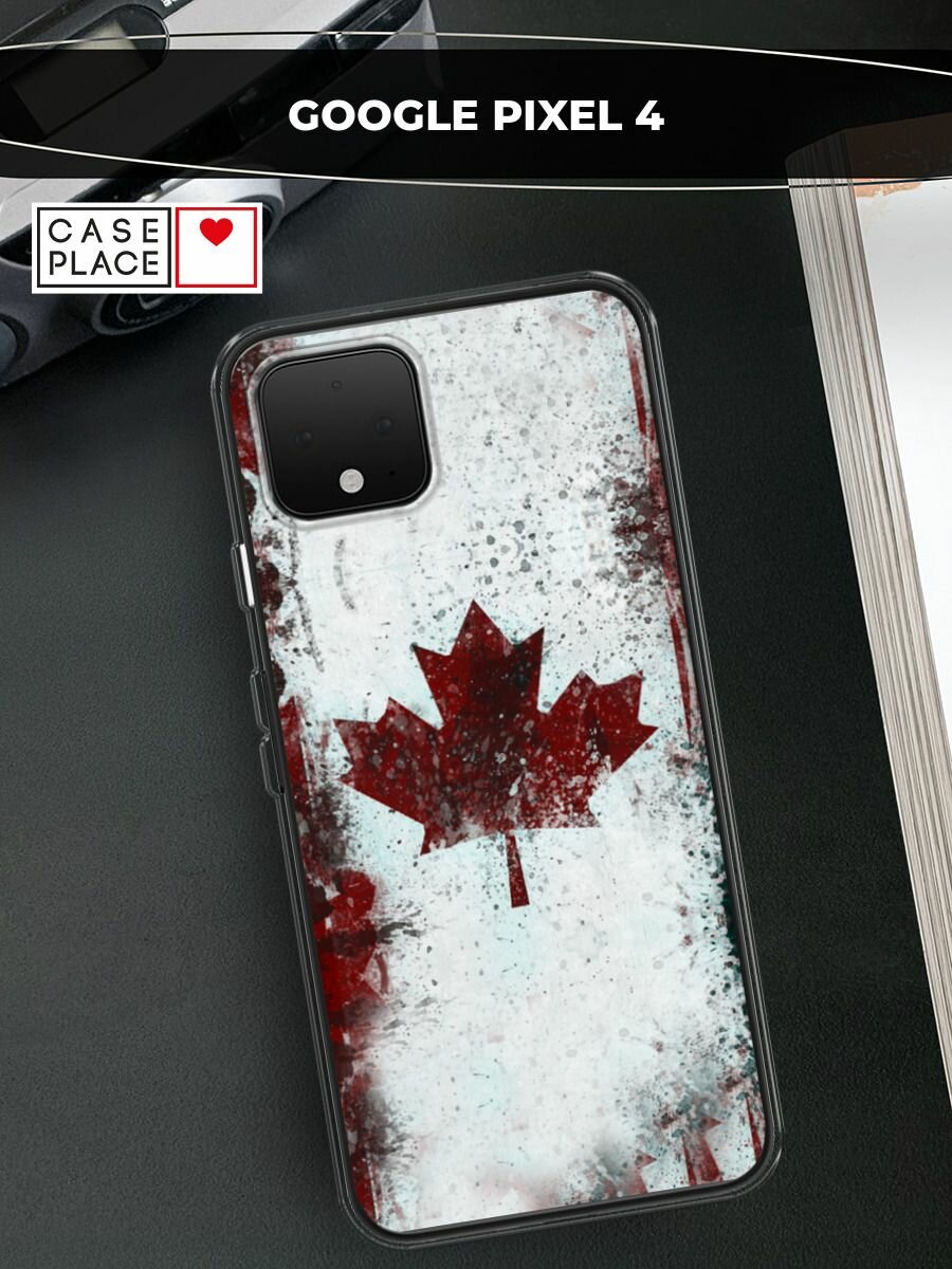 Силиконовый чехол на Google Pixel 4 / Гугл Пиксель 4 с принтом "Канада"