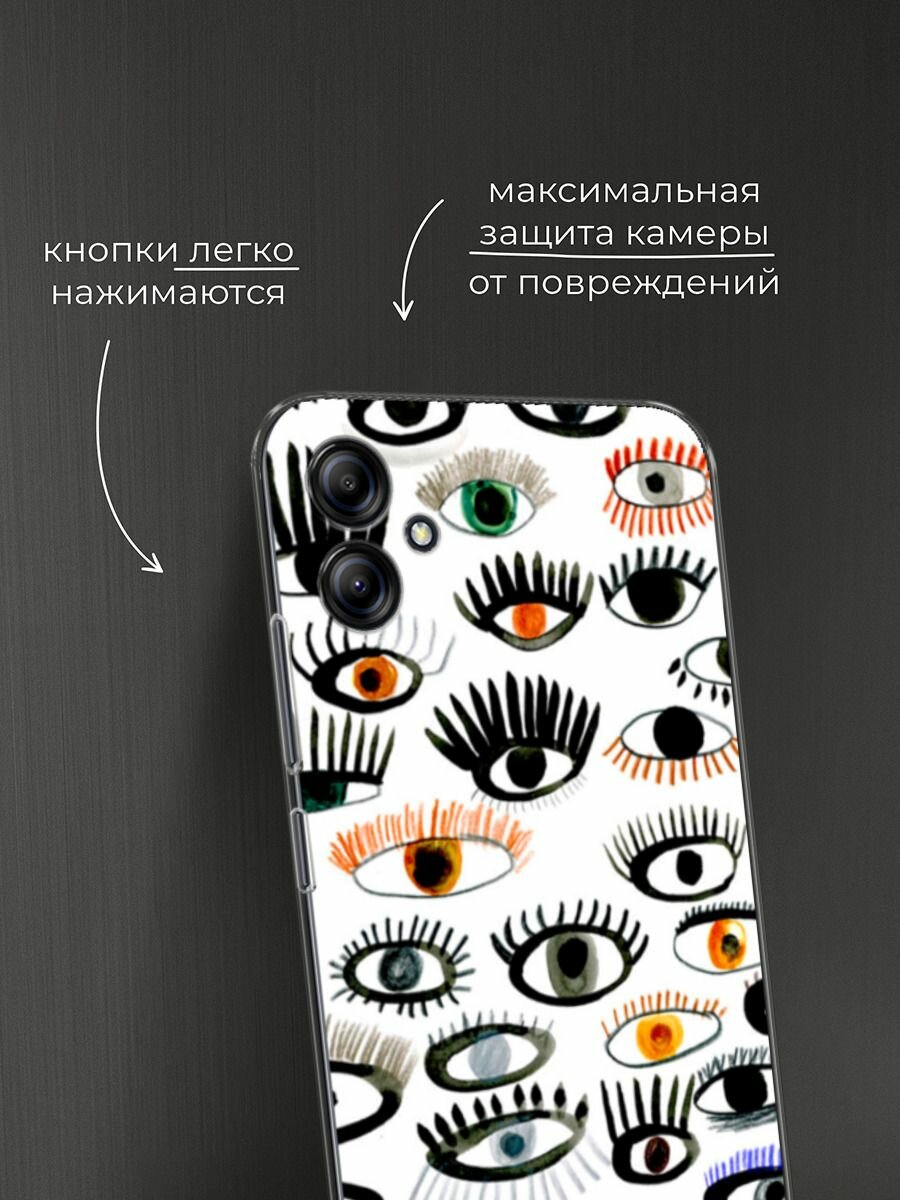 Чехол на Samsung Galaxy A04e / Самсунг A04e с принтом "Глаза акварель" — фото 1