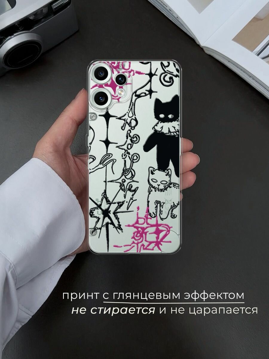 Чехол на CMF Phone 2 Pro / CMF Фон 2 Про с принтом "Готические котики" — фото 1