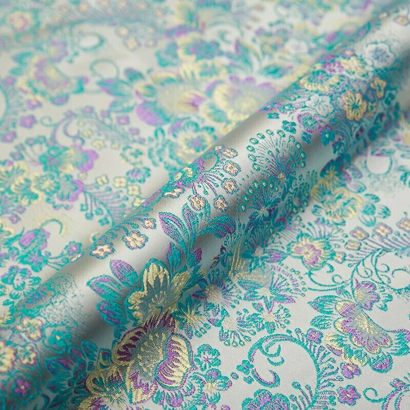 Дамасская жаккардовая ткань, 50x75cm, Бирюзовый