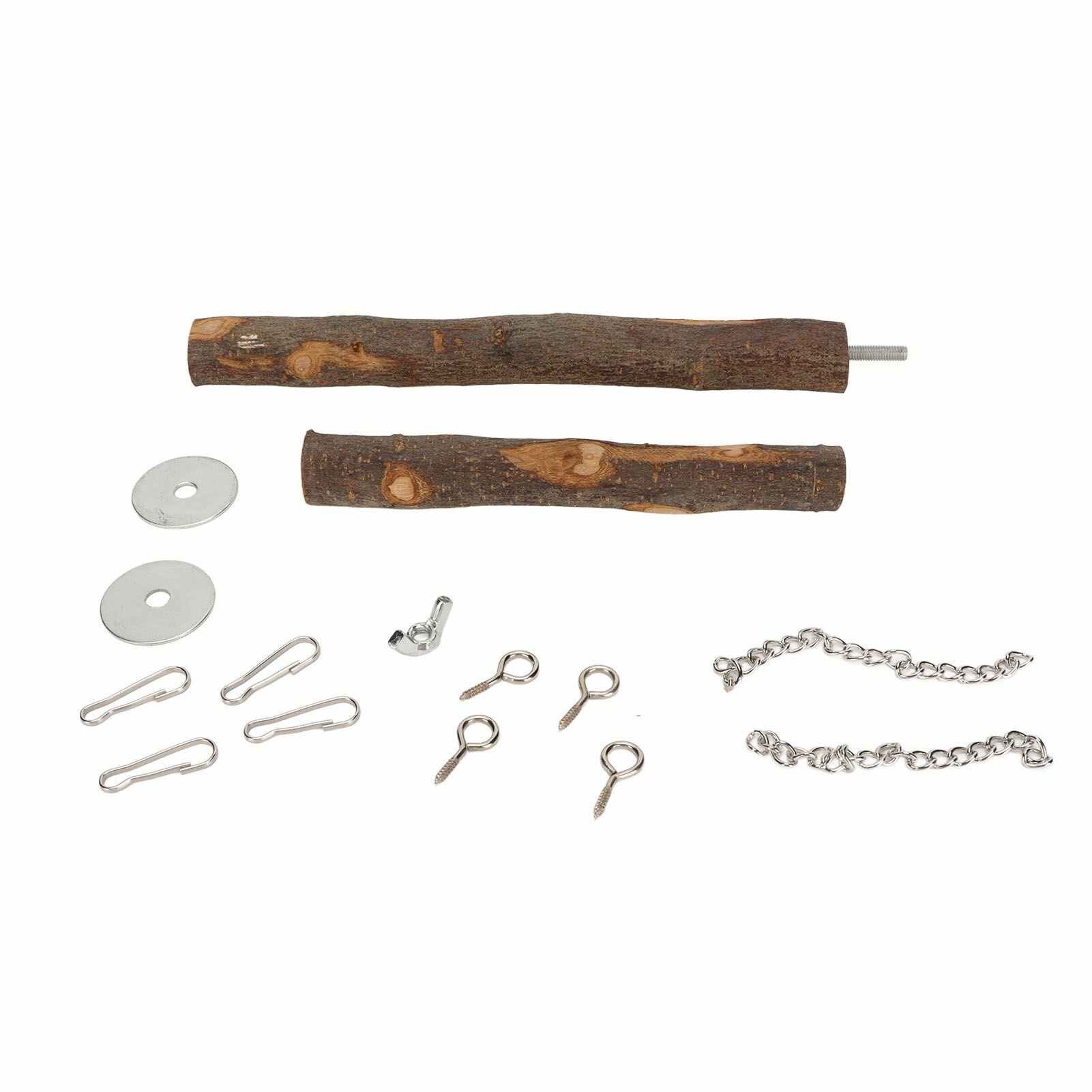 Натуральные деревянные стоячие игрушки для крупных птиц