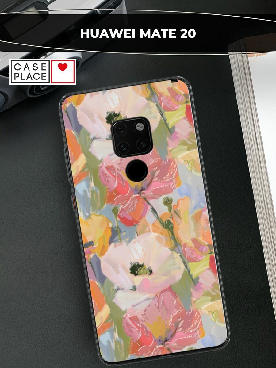 Чехол на Huawei Mate 20 / Хуавей Мате 20 с принтом "Акварельные анемоны"