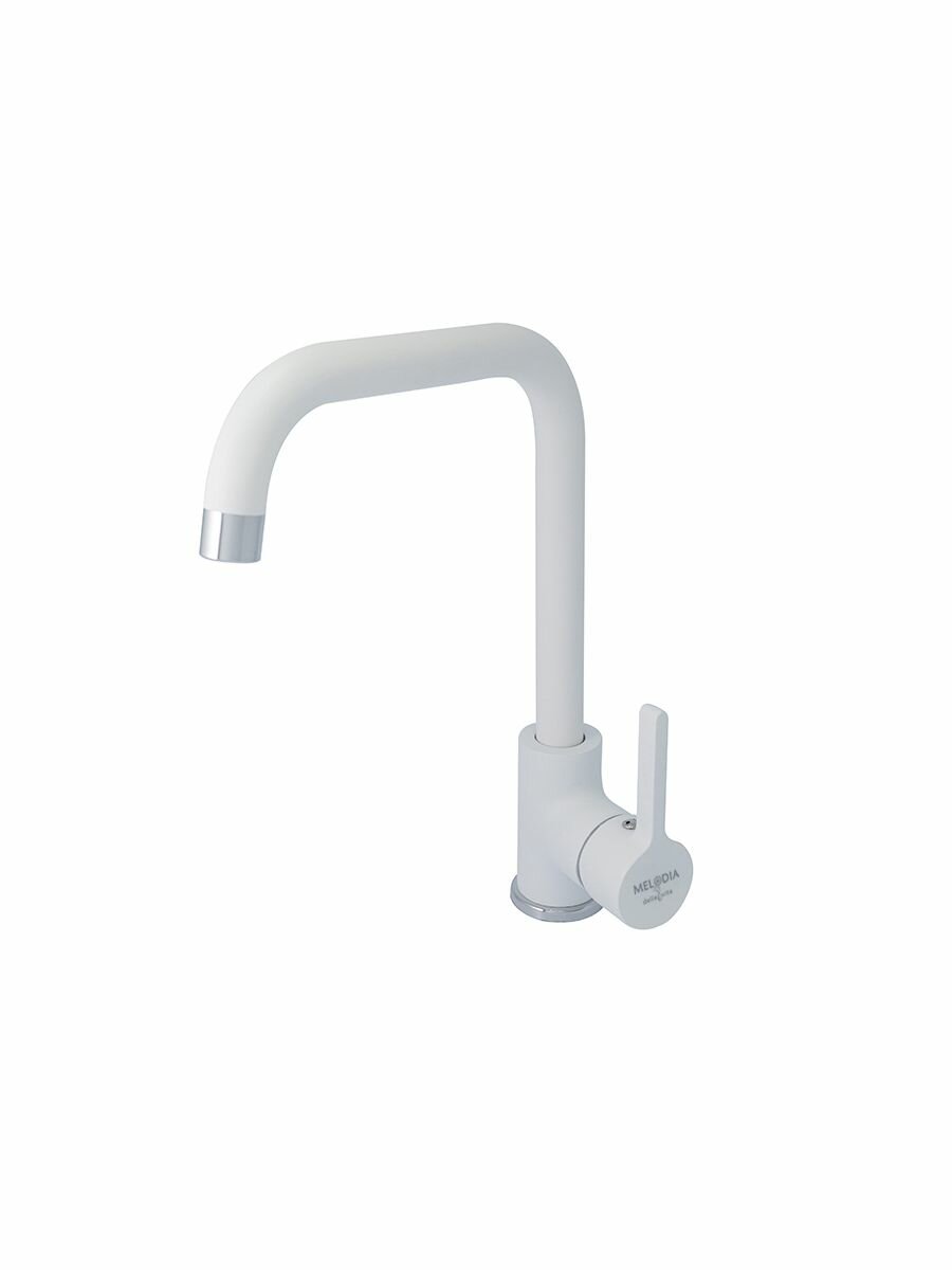 Melodia Della Vita Смеситель кухня MELODIA Ostessa White картридж д.35мм высокий излив MDV35115_wt без подводки