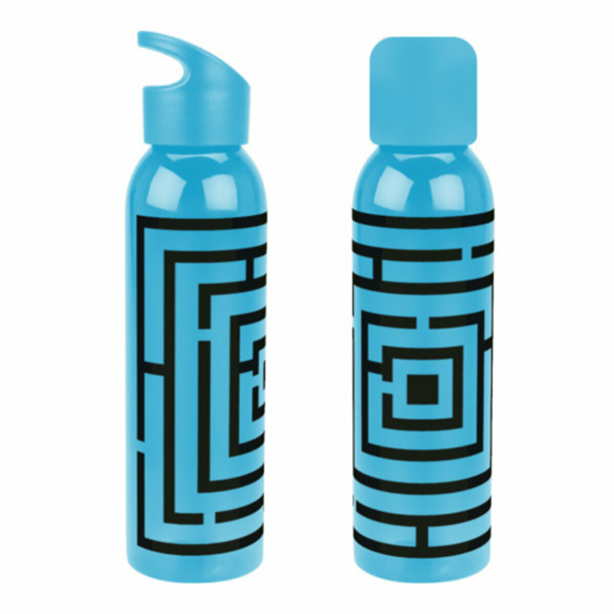 Бутылка для воды «Лабиринт абстракция спортивное ориентирование» (голубой)