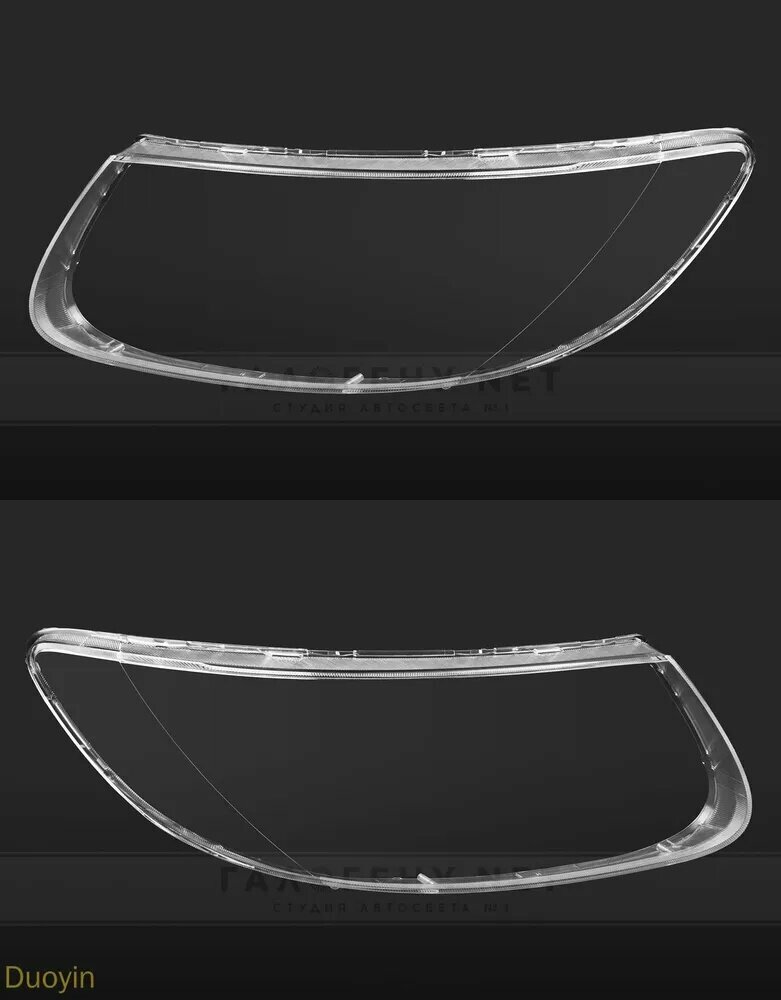 Стекло фары, Нет в комплекте, 2 шт, арт. Стекла фар для Hyundai Santa Fe 2 (2006-2012), комплект, поликарбонат