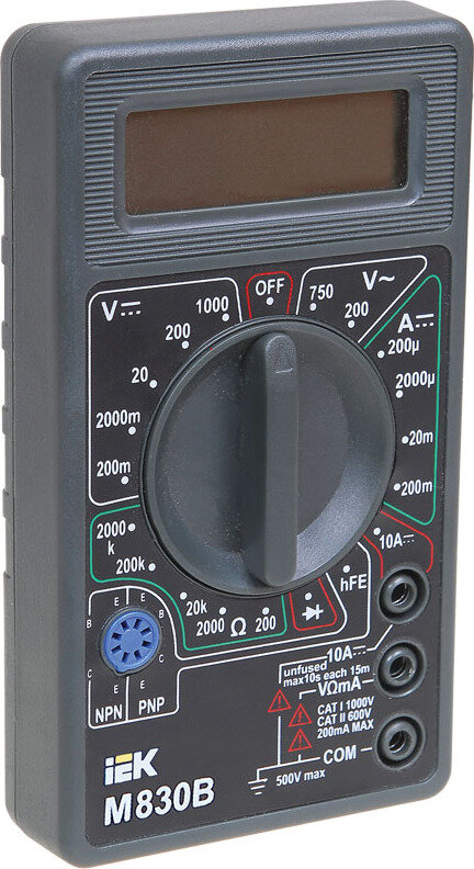Мультиметр IEK Universal M830B, цифровой, 0.02-10А