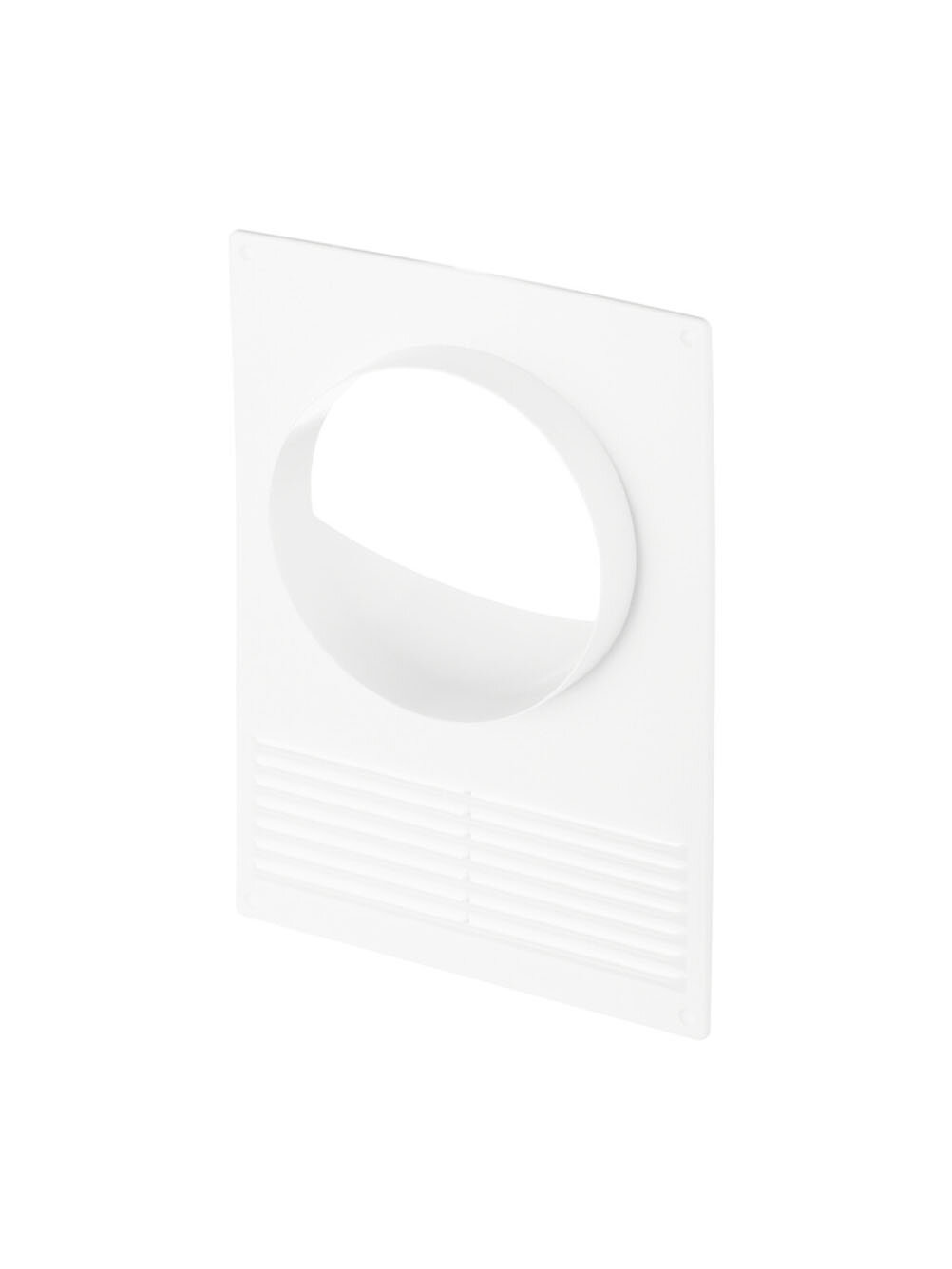 Площадка торцевая с решеткой и фланцем d125 мм пластиковая 180х250 мм