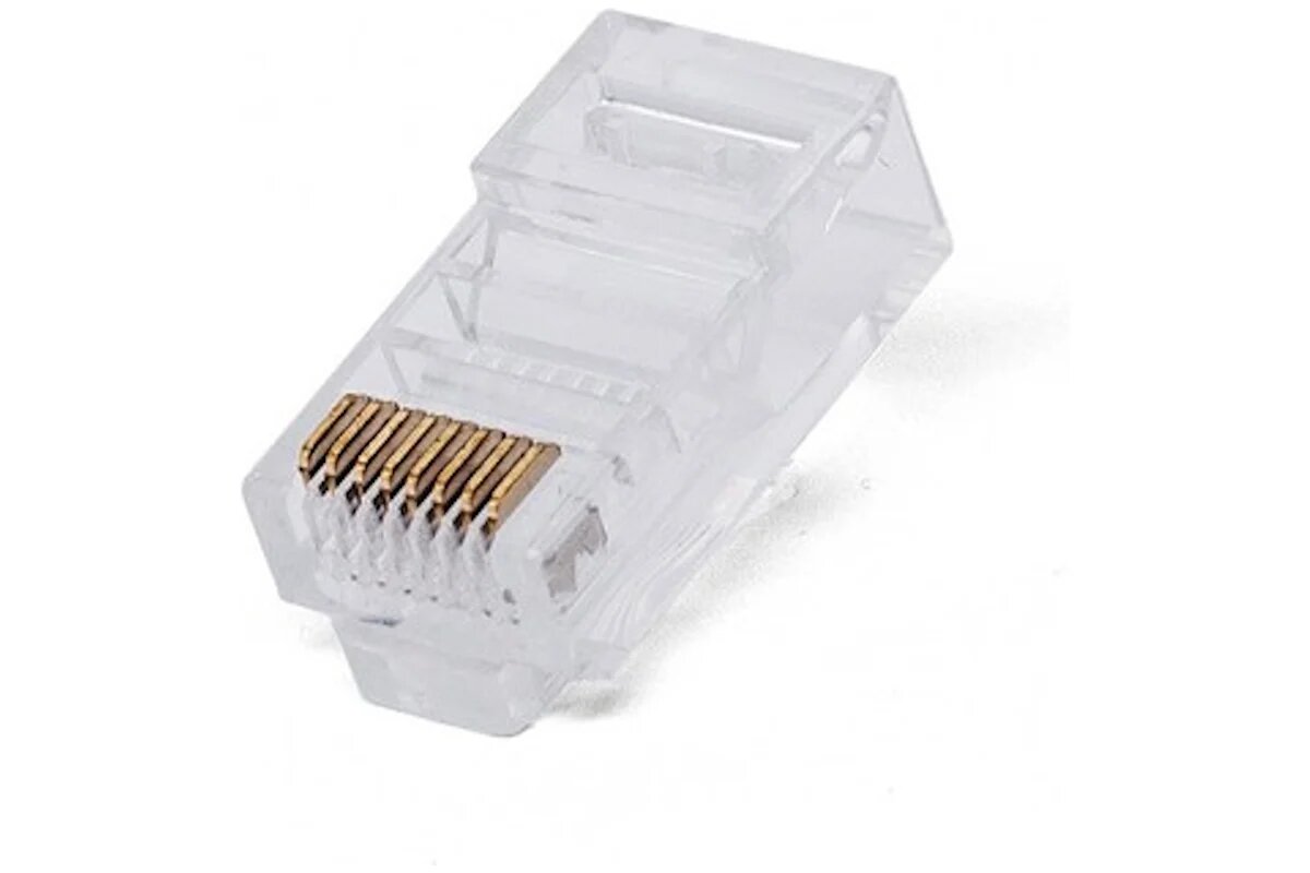 A1-LPU5E-2 RJ-45 коннектор 5E 8p8c, 6 мкм, для одножильного кабеля, упаковка 100 шт