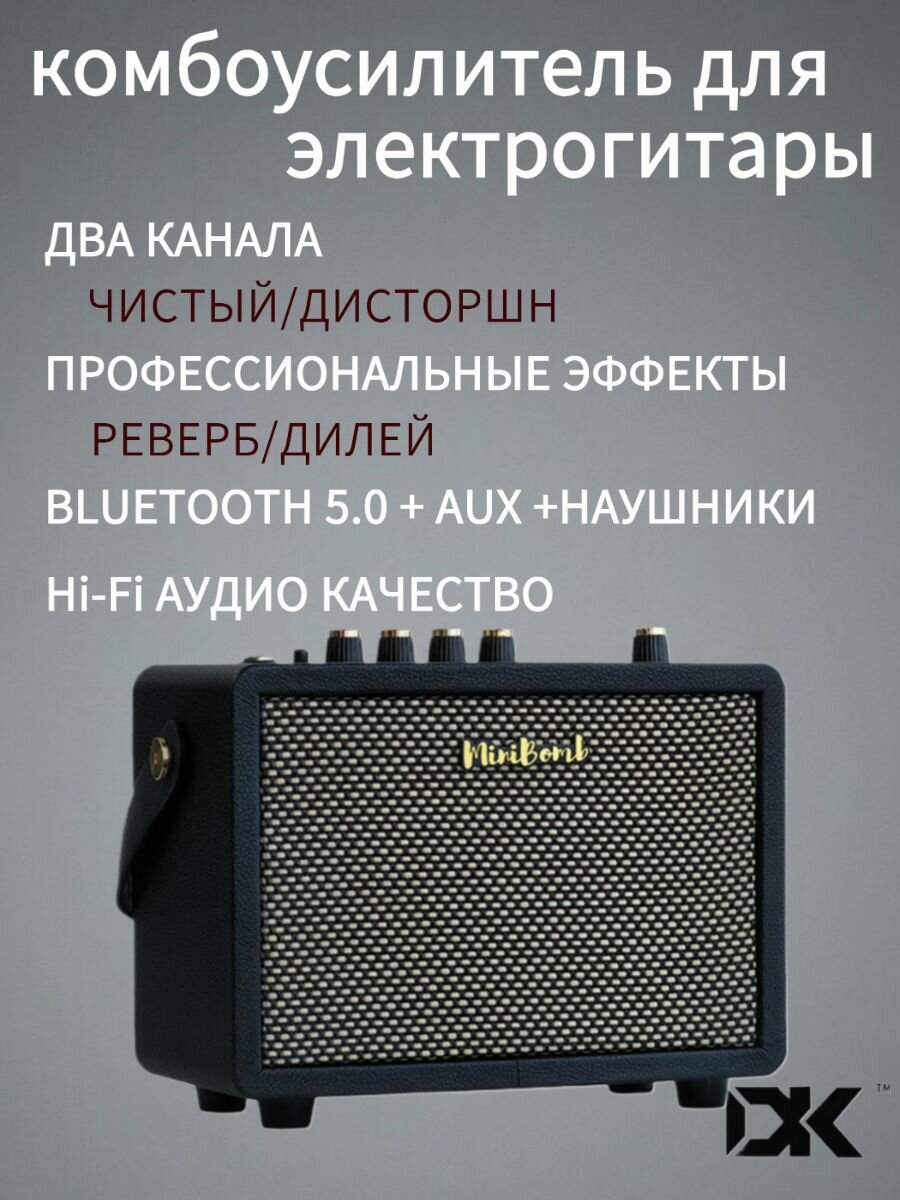 Гитарный комбоусилитель DK iG-10 Pro 10Вт Для электрогитары Выход на наушники, AUX-вход, дисторшн, задержка Для дома и начинающих