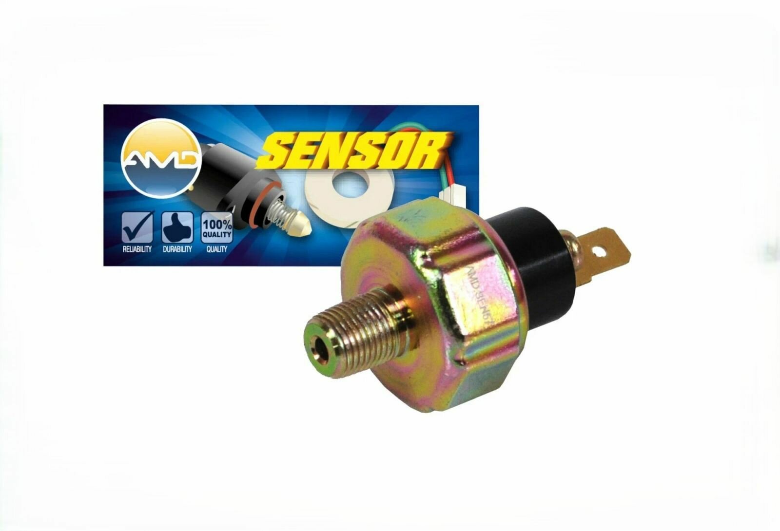 Датчик давления масла AMD AMD. SEN57 96408134GAZ 3307, 3308, Gazelle, Gazelle Business, Gazelle Next, Sobol, Sobol Business, Sobol NN, Volga 3102, 3110, 31105, 3111, UAZ 2360, 3151, 3159, 452, Hunter