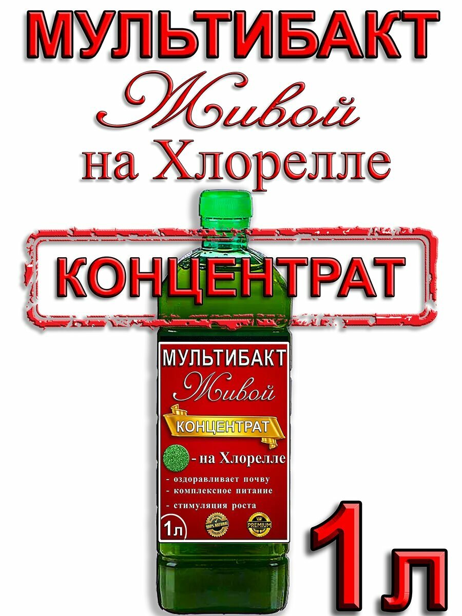 Мультибакт живой на Хлорелле, 1 литр