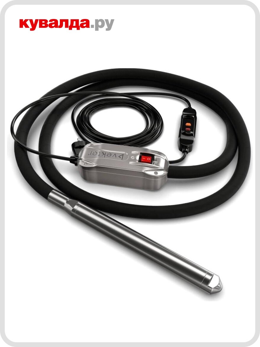 Вибратор глубинный VEKTOR EL 40 с преобразователем, 5 м