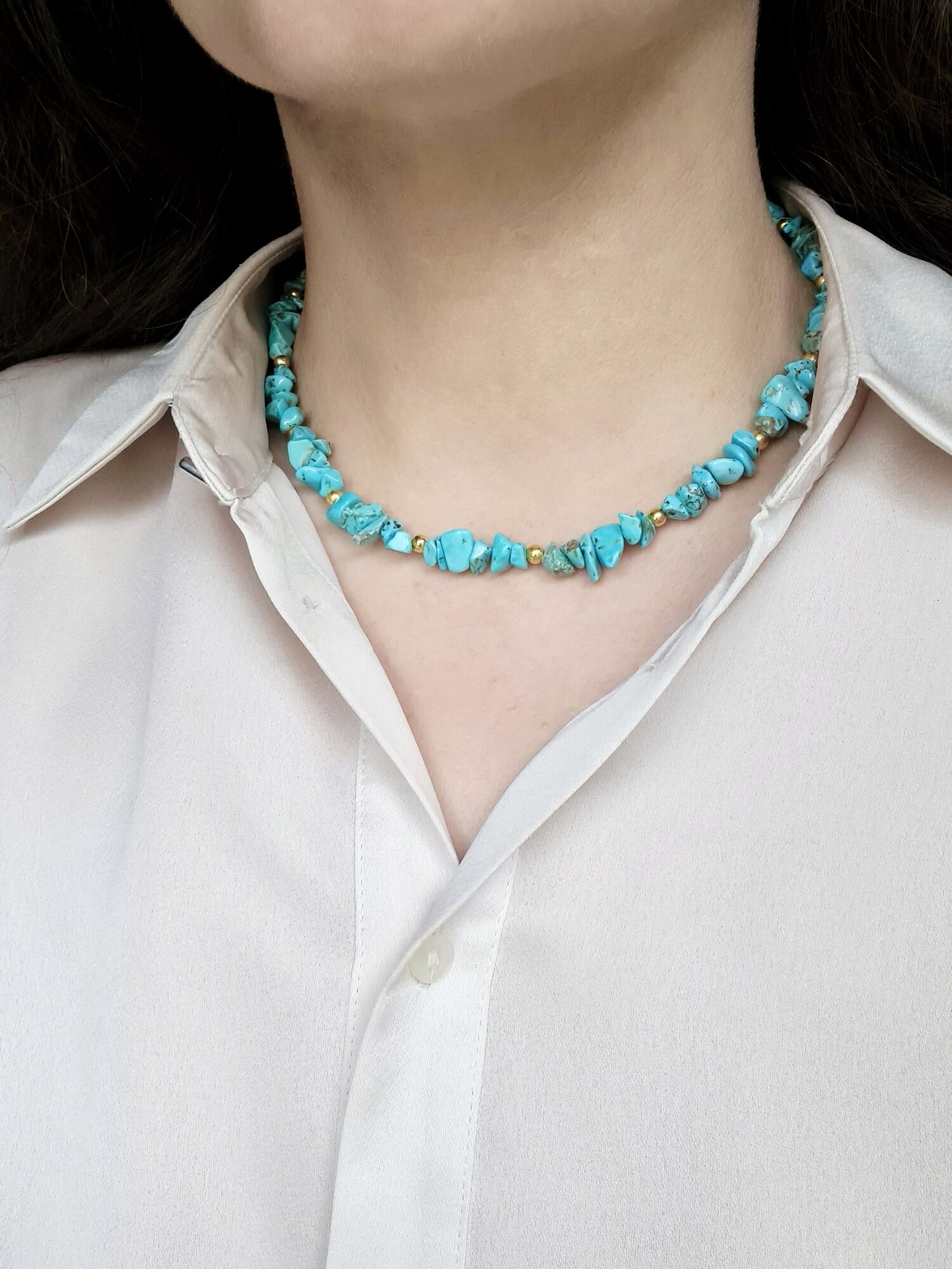 Чокер, бирюза