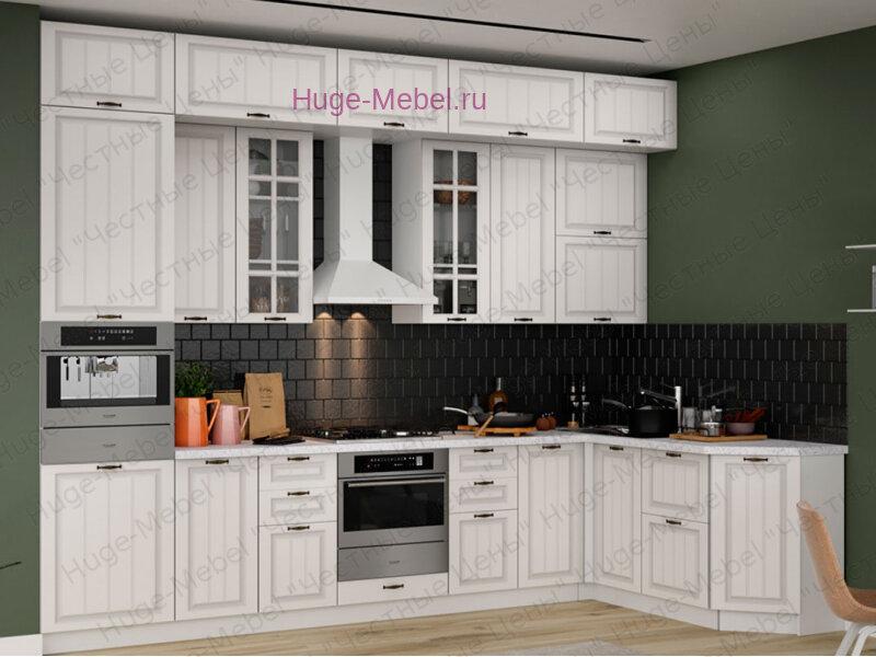 Угловая кухня 340х180 "Мария" высотой 270 см Huge Mebel . Ширина 3400. Кухонные гарнитуры
