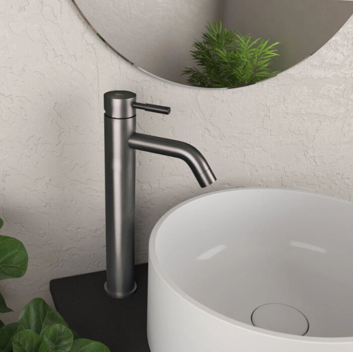 Смеситель для умывальника RUSH Melos высокий графит (SUS1101-12Grey)