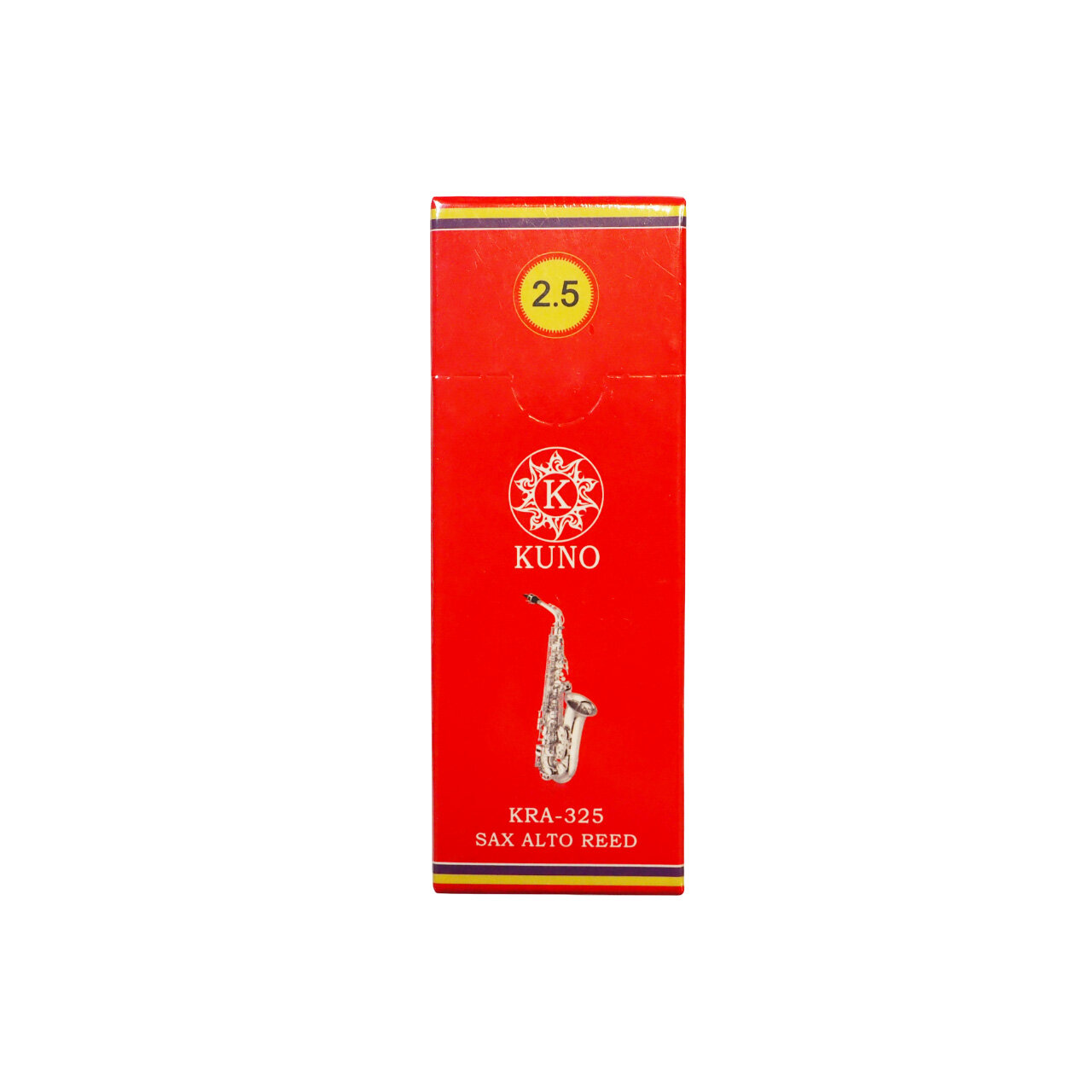 Трости для альт саксофона Kuno Red №2,5 (5 шт) в пластиковом кейсе