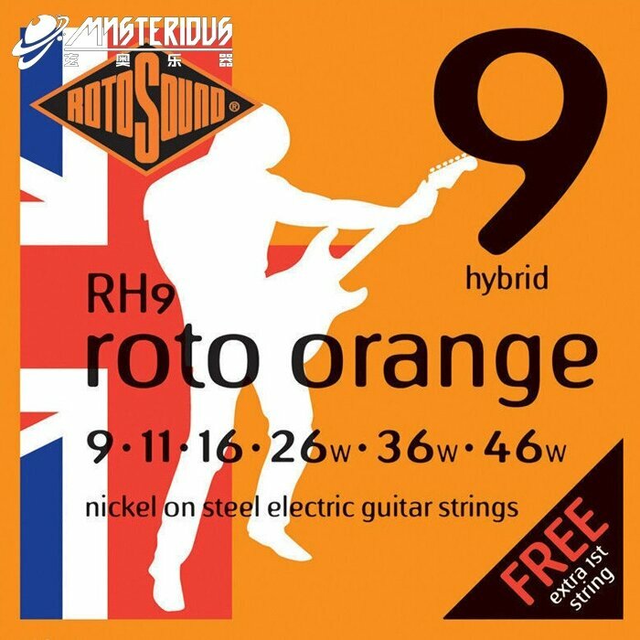 Rotosound Никелированные струны для электрогитары набор 0,009-0,046 дюйма для стандартных 6-струнных гитар