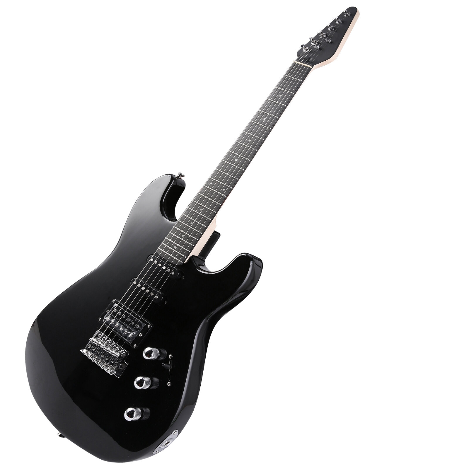 Электрогитара Cottonwood корпус Hard Maple гриф Laurel Wood накладка, цвет Black Red White Sunburst Blue Pink, гитарные струны, кабель, регулировочная палка, тряпка, тюнер, клешня, педаль, сумка, ремень