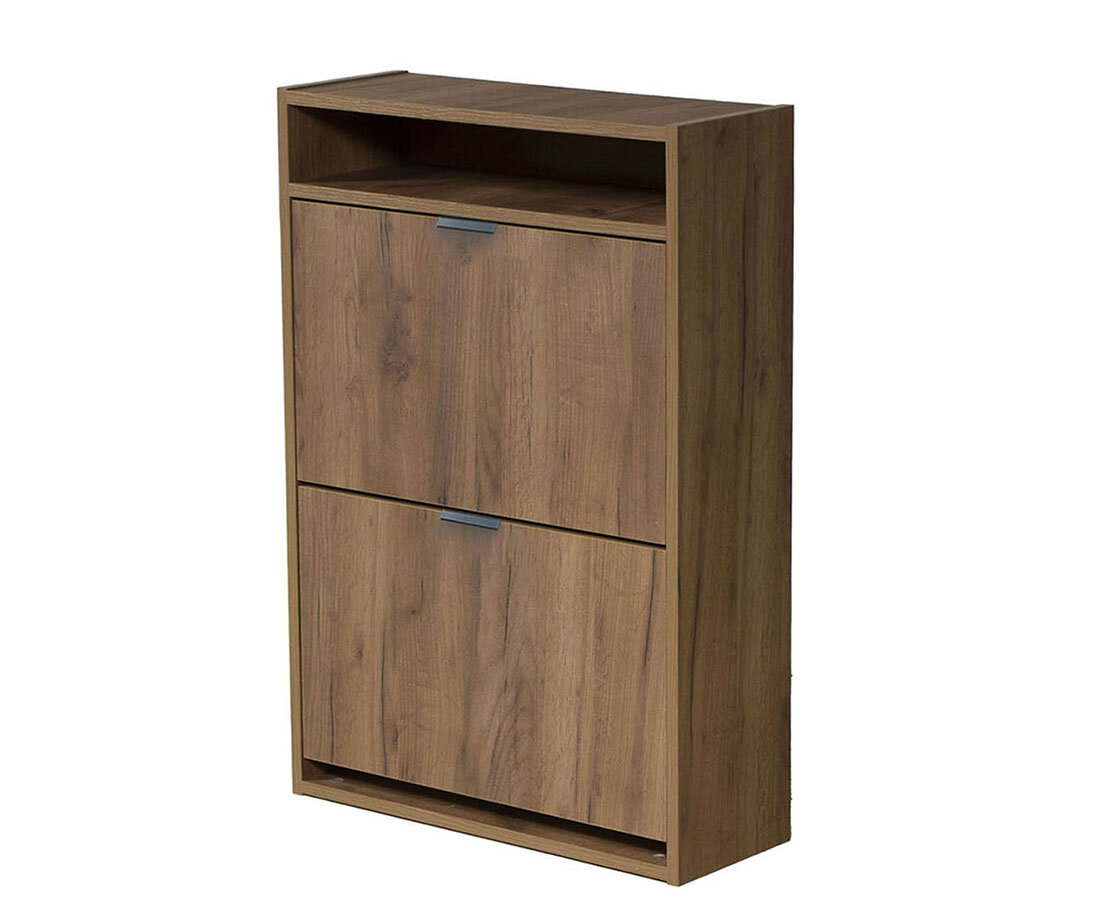 Обувница Комфорт К-2, дуб крафт табачный, с 2 отделениями, 60x22x88 см