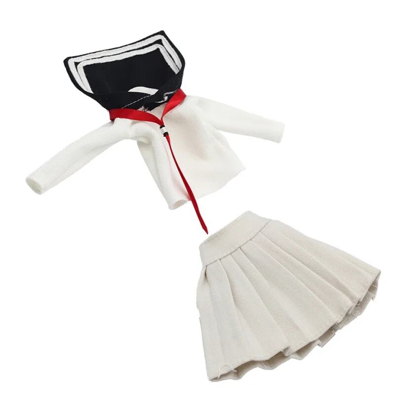 Школьная форма для кукол 1/6, плиссированная юбка Белый, S For Ordinary doll