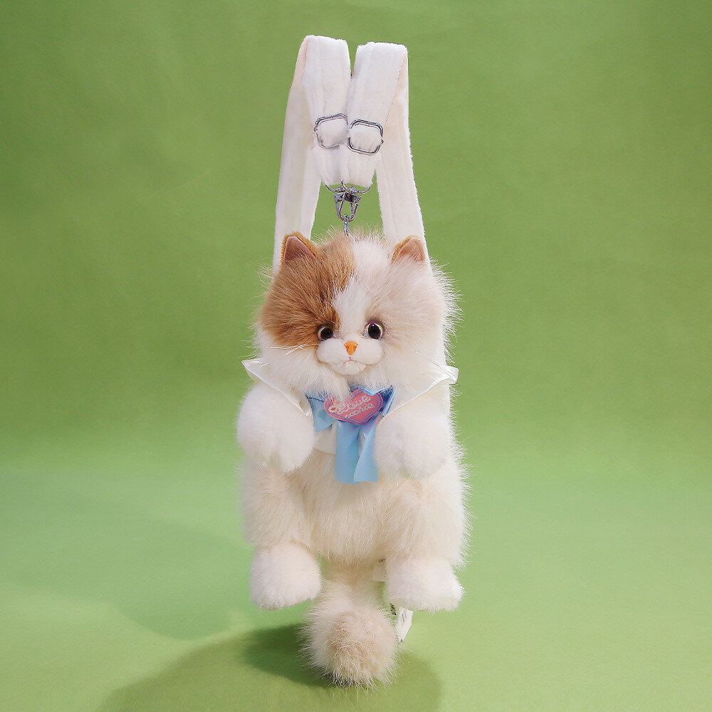 Плюшевый рэгдолл кот сумка с съемной игрушкой для школы или путешествий коричневый рюкзак