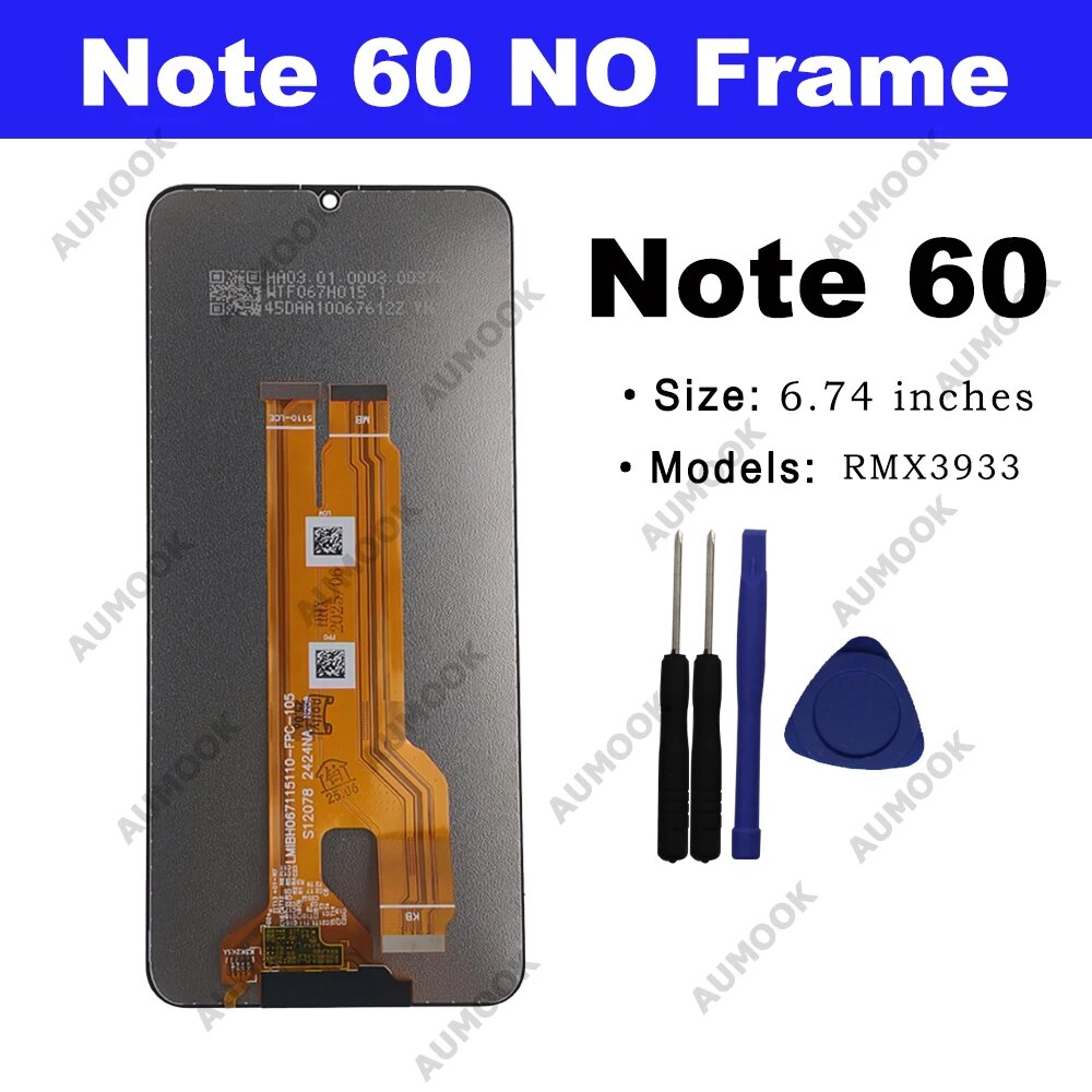 6,74-дюймовый ЖК-дисплей с сенсорной панелью и дигитайзером для OPPO Realme Note note 60 LCD