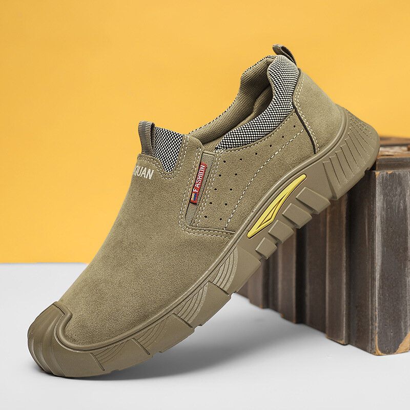 JYL Защитная обувь Мужчины Летняя Водонепроницаемая Кожа/RS11 Khaki