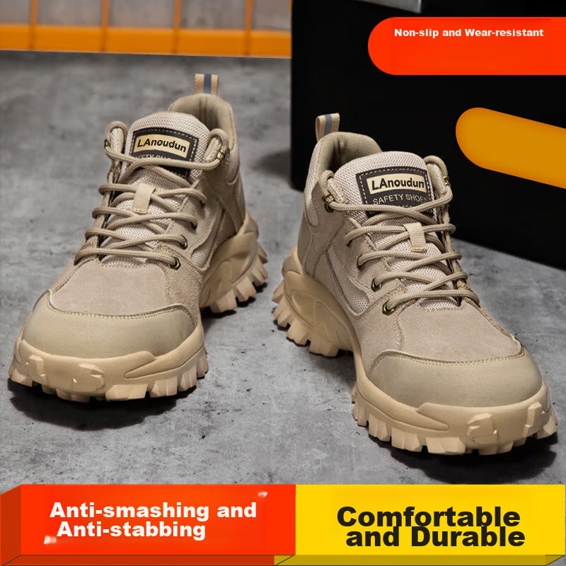 Blue Owl Shield Safety Shoes for Men, Winter Season, Non-Slip, Anti-Smashing, Puncture-Resistant, Steel Toe Cap, Safety Work Welding Functional Shoes D1122N 43