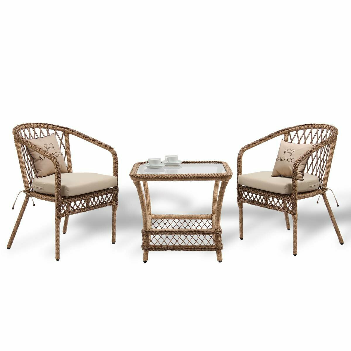 Плетеная мебель Сицилия от Malacca из искусственного ротанга, балийское дерево, Olefin