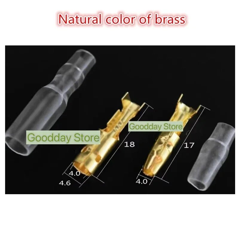 Латунные клеммы «пуля» 4.0 Bronze colored 20set