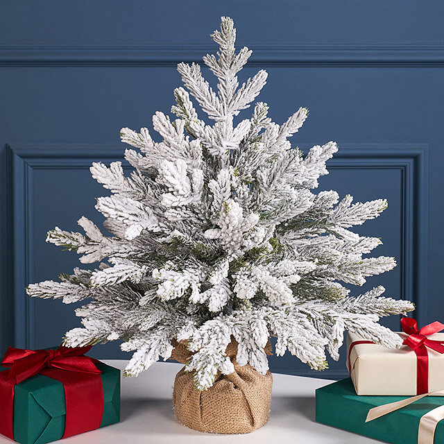 Елка настольная 45 см Вербье, заснеженная, литая 100%, Winter Deco, 1000922