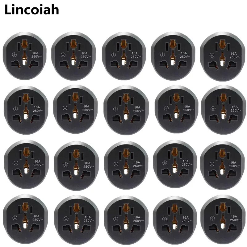 Universal EU Plug Adapter 16A 3pcs