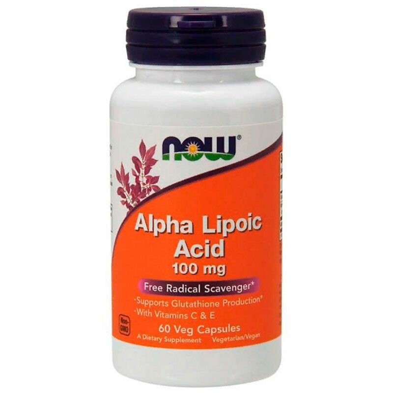 Специальные препараты NOW Alpha Lipoic Acid 100 мг. (60 капс.)