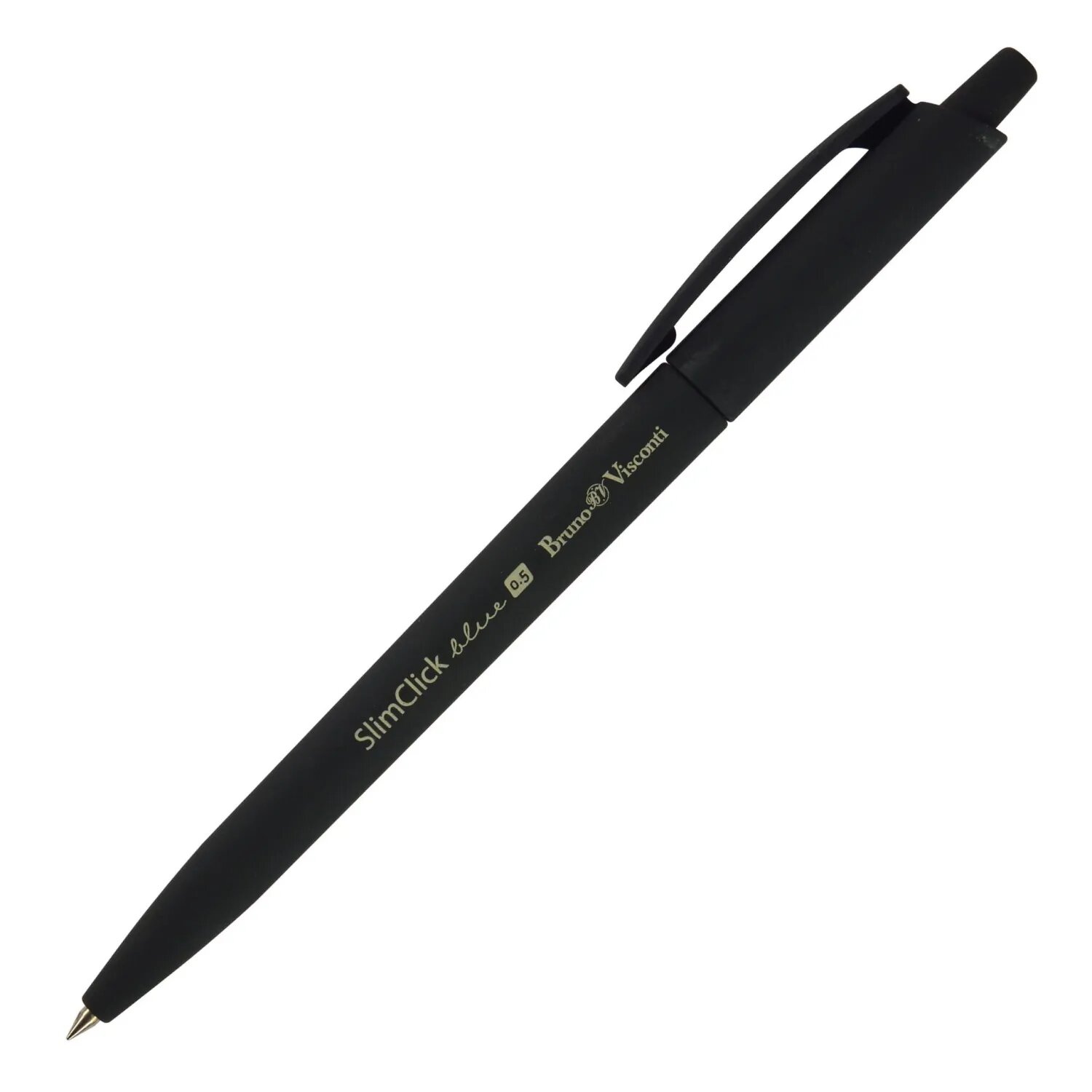 Ручка шариковая автомат. SlimClick.BLACK 0.5мм синяя 20-0073