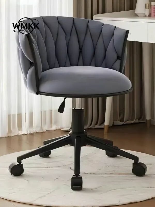 КВ Мебельная Фабрика Офисное кресло, Черные металлические ножки + серый бархат