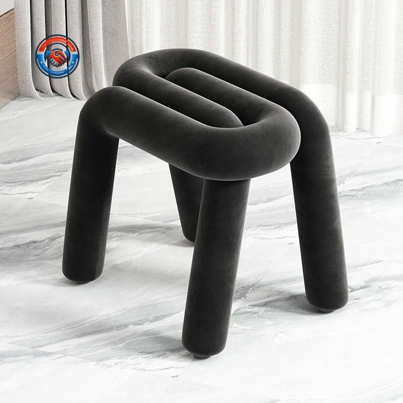 Стул Скрепка в стиле современный минимализм, металлический каркас и тканевая обивка для кухни, бара, гостиной и ресторана, удобный стул с высокоэластичным поролоном