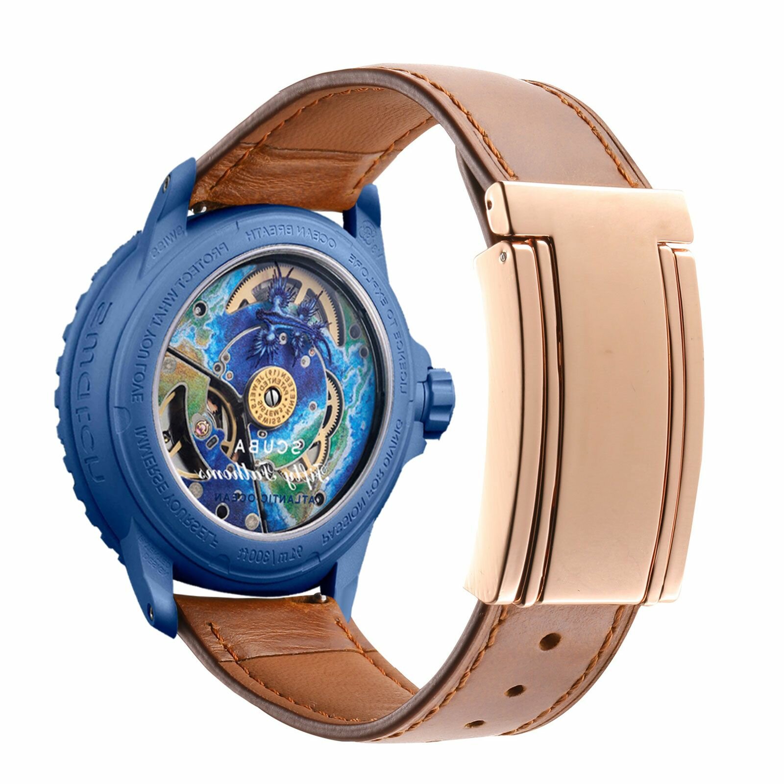 Кожаный ремешок для Blancpain X Swatch, Винтажный