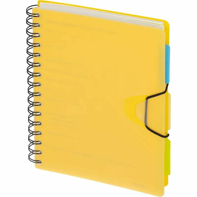 Ежедневник недатированный Bright Colours на спирали, А5, 272 стр, Желтый