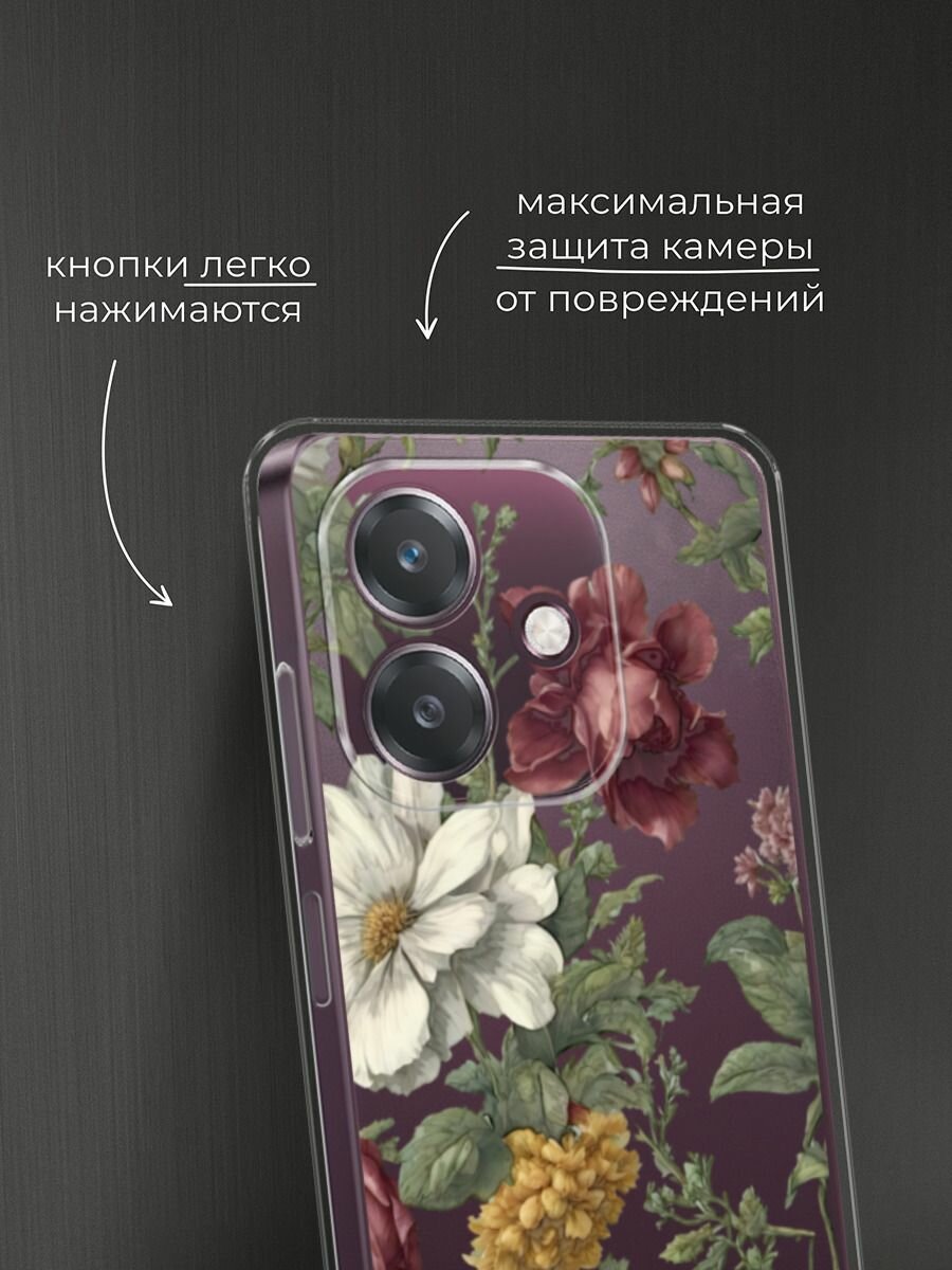Чехол на Oppo A3/A3x / Оппо А3/A3x с принтом Акварельные цветы 2 — фото 1