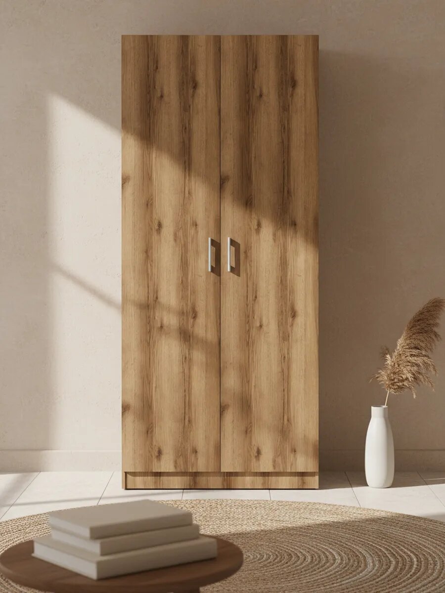 С полками шкаф FRESTER распашной для одежды в спальню прихожую, от производителя