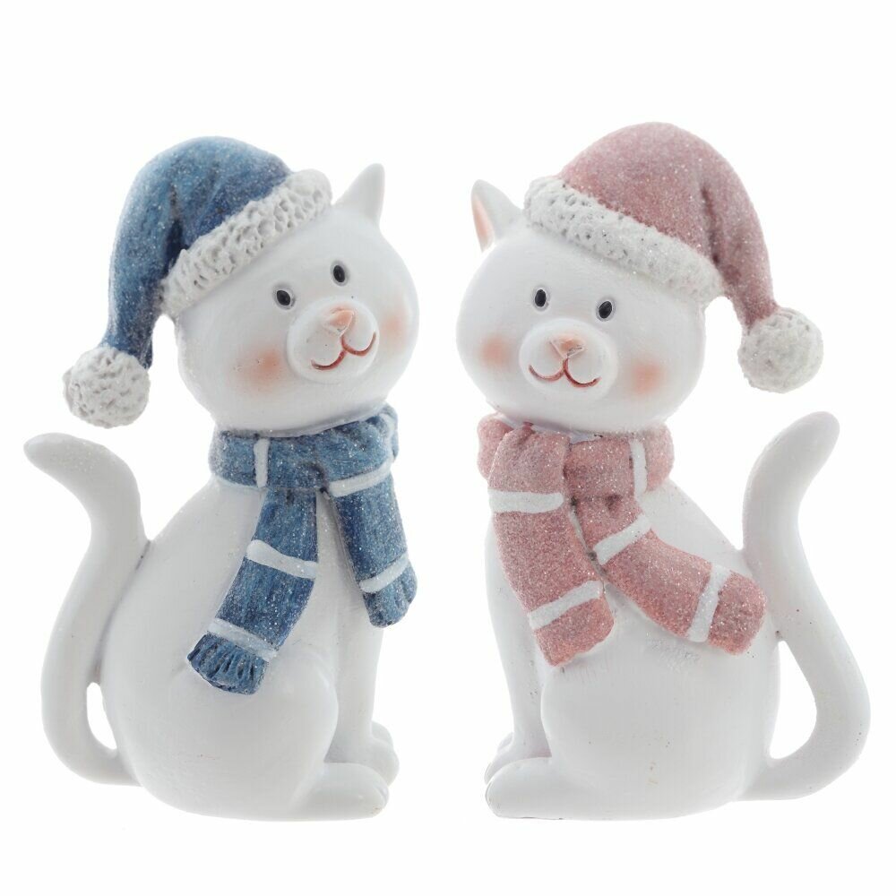 Набор из 2-х декоративных фигурок "Коты", 5х4х9 см